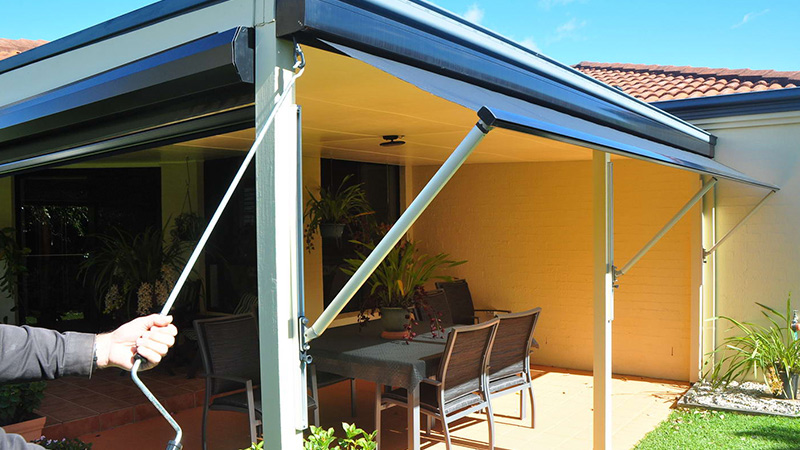 Pivot Arm Fabric Awnings - Atlas Awnings