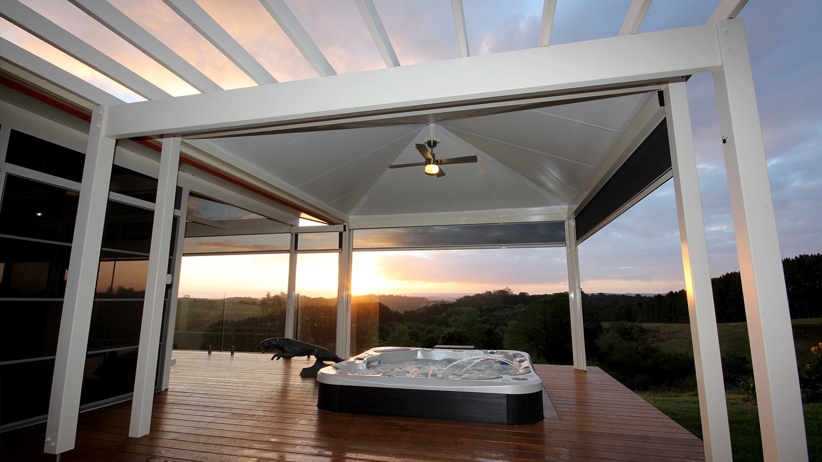 Deck and Spa Room | Sunset Enjoyment | Atlas Awnings